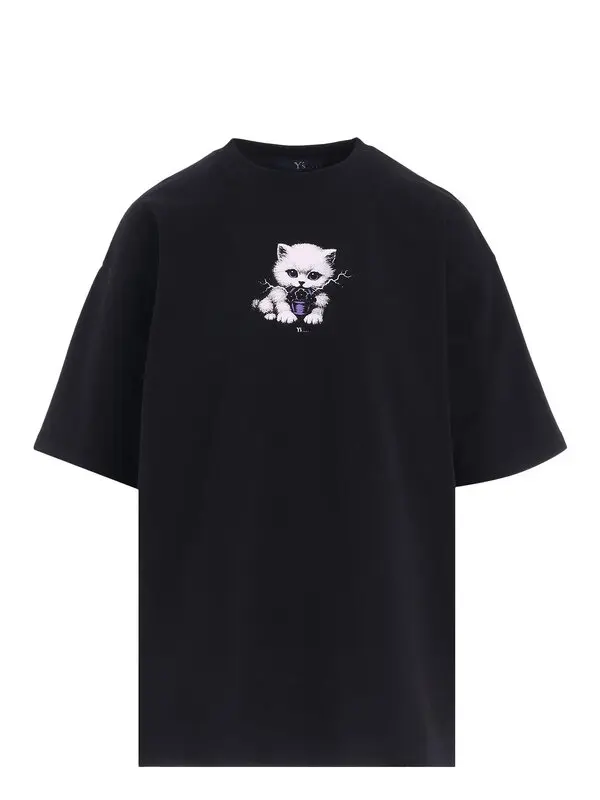 Y’s K-cat Tee - Black