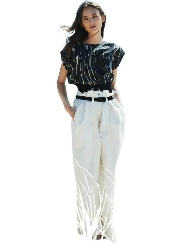 Yigal Azrouël Cleo Silk Top - Natural