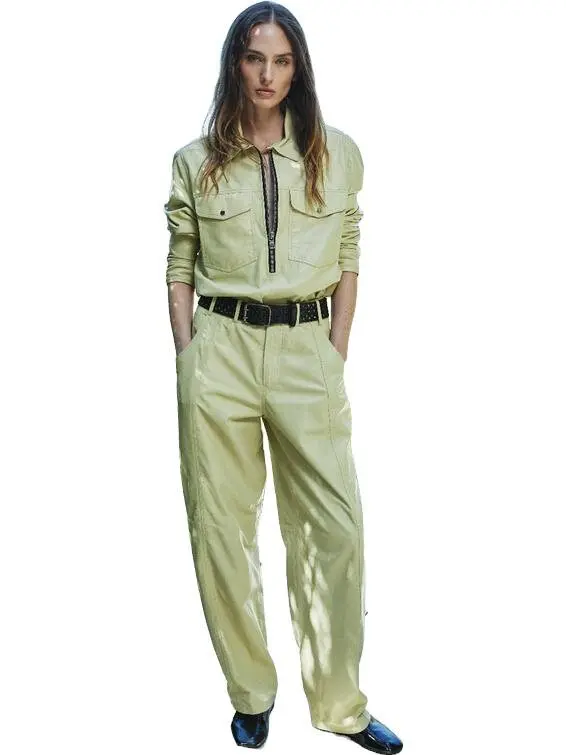 Yigal Azrouël Rowan Leather Pants - Yellow
