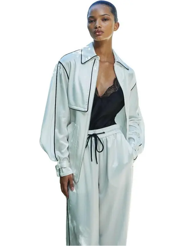 Yigal Azrouël Isla Silk Jacket - Natural
