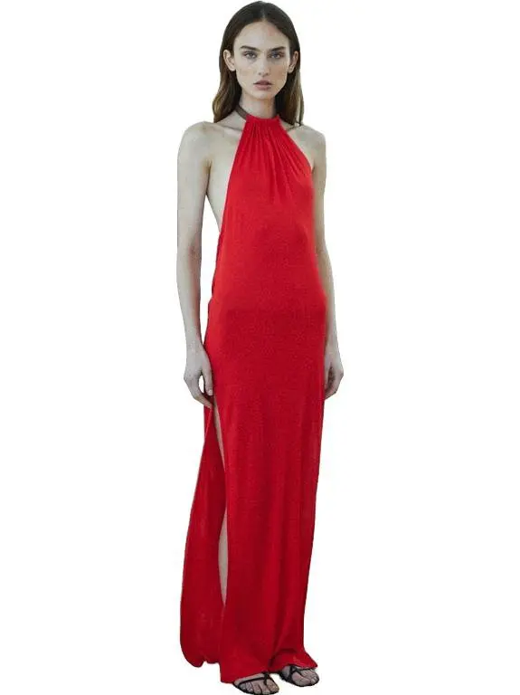 Yigal Azrouël Noa Halter Dress - Red