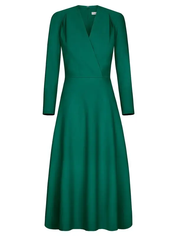 Oscar De La Renta Wool-blend Long-sleeve Dress - One-color