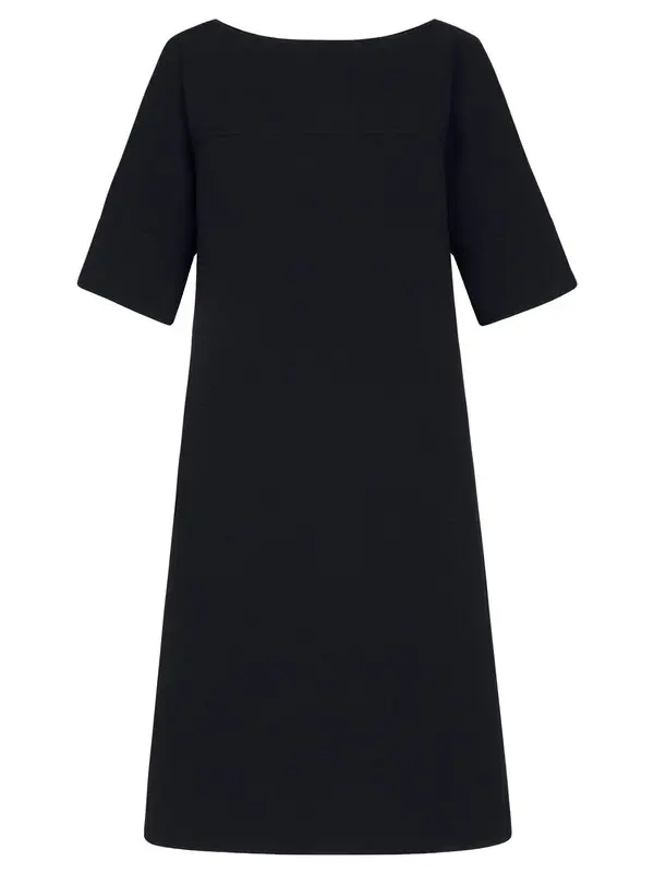 Oscar De La Renta Wool-blend Shift Dress With Tie Detail - One-color