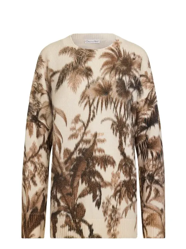 Oscar De La Renta Oversized Palm Leaves Pullover - One-color