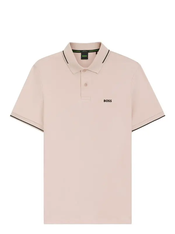 BOSS Slim-fit Cotton Polo Shirt - Light Orange