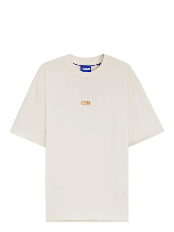 Hugo Logo-print T-shirt In Cotton Jersey - White