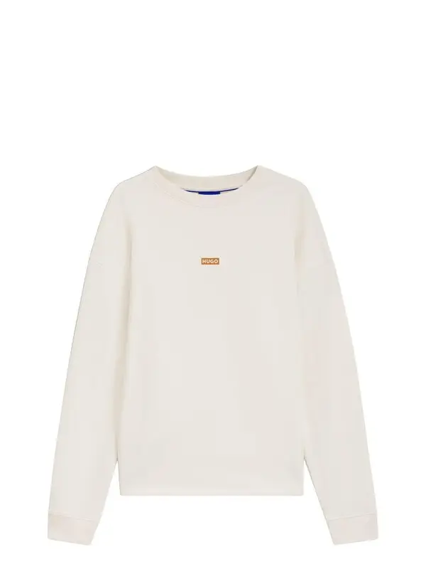 Hugo Logo-print Cotton Terry Sweatshirt - White