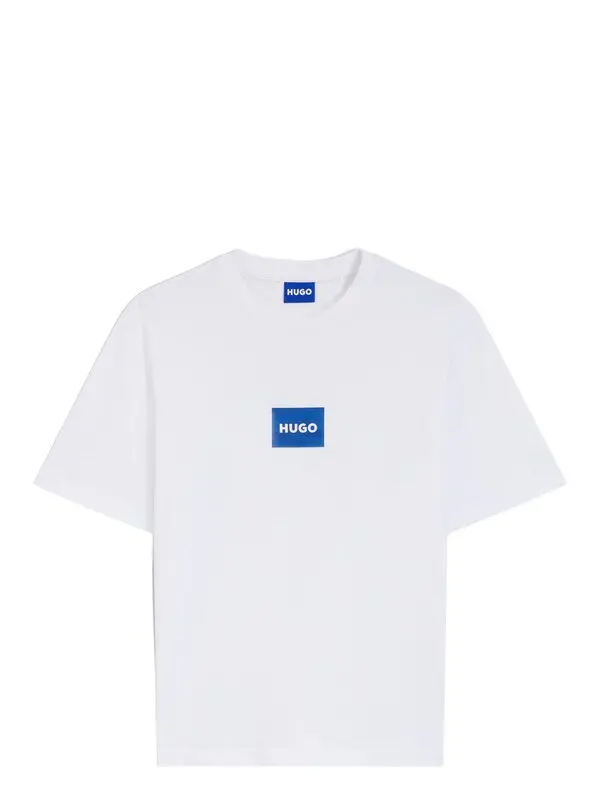 Hugo Logo-print T-shirt In Cotton Jersey - White