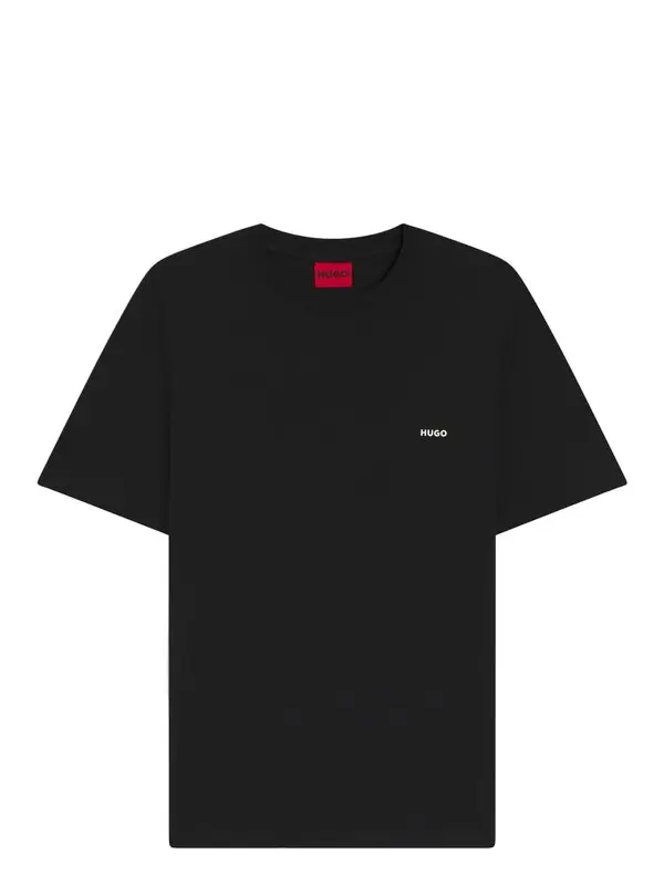 Hugo Cotton-jersey T-shirt With Rear Graphic - Black