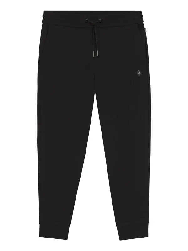 BOSS Cotton-blend Track Pants With Double B Monogram Badge - Black