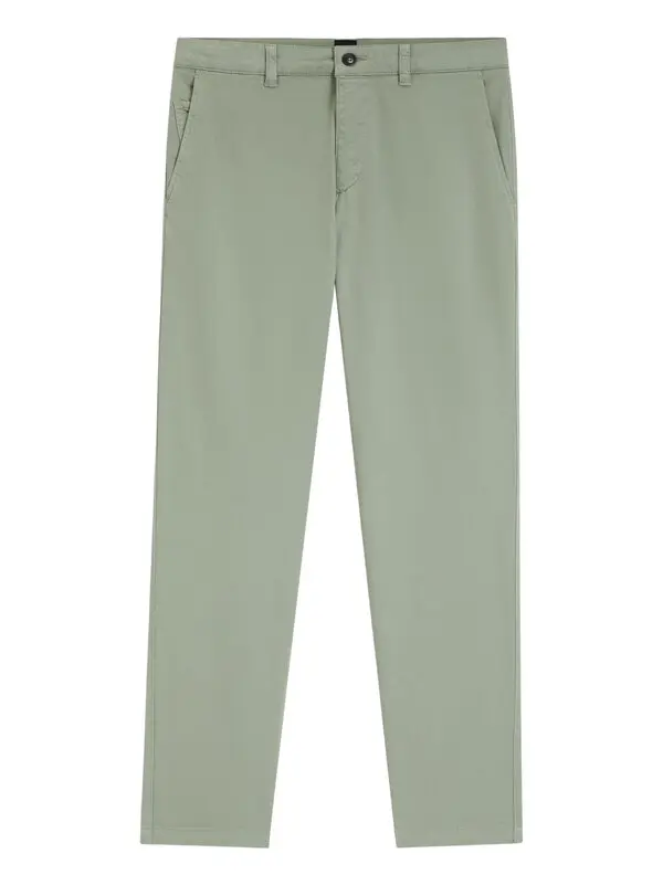 BOSS Tapered-fit Chinos In A Structured Cotton - Light Green