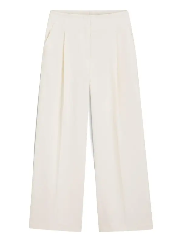 BOSS Relaxed-fit Pleated Culottes - White
