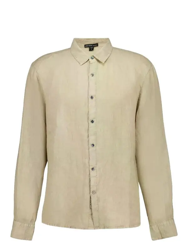 JAMES PERSE Long-sleeve Linen Shirt - Neutrals