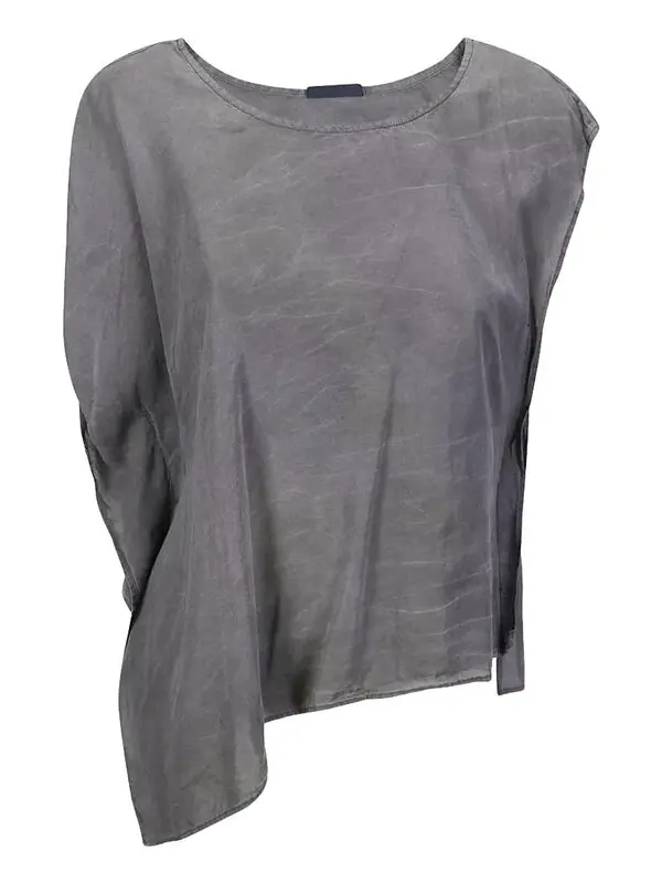LIMI FEU Asymmetric Sleeveless Blouse - Grey