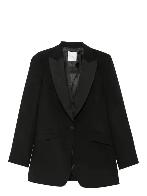 CENERE GB Long-sleeve Buttoned Blazer - Black