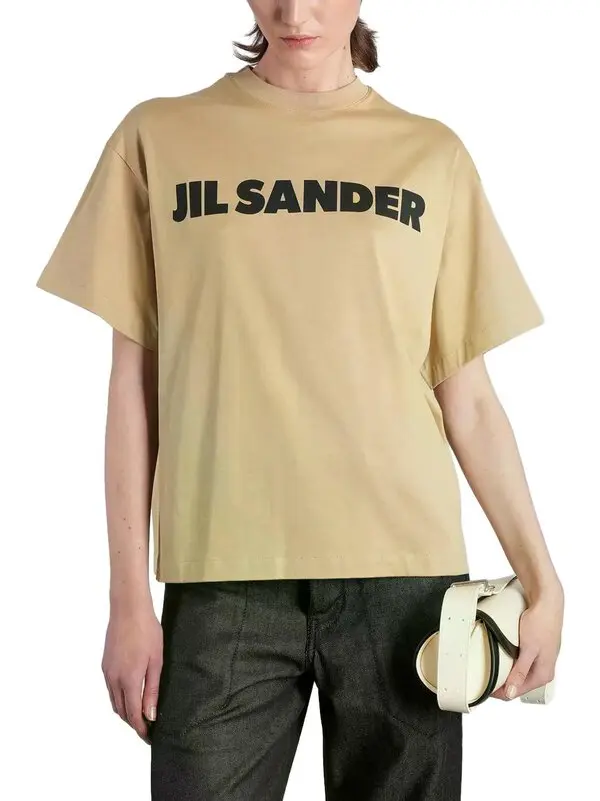 JIL SANDER Logo Print T-shirt - Neutrals