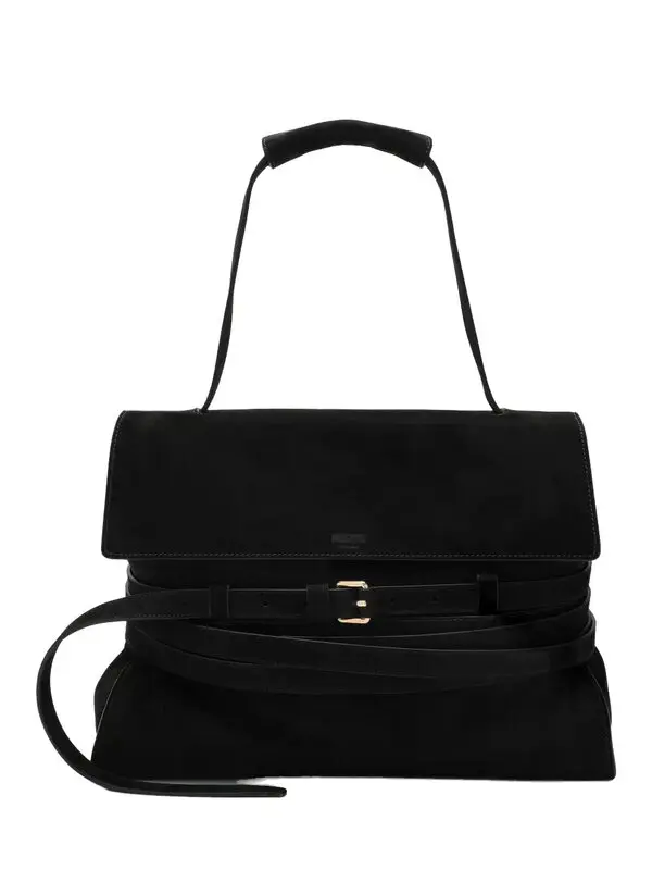 Moschino Medium Tie Me Tote - Black
