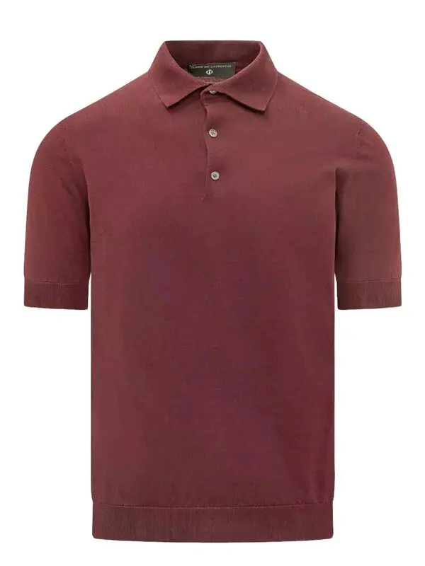 FILIPPO DE LAURENTIIS Short-sleeve Crepe Polo Shirt - Red