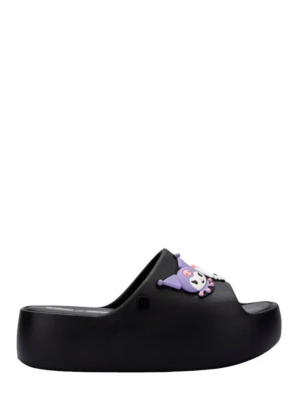 Melissa Free Platform Slide Hello Kitty And Friends - Black