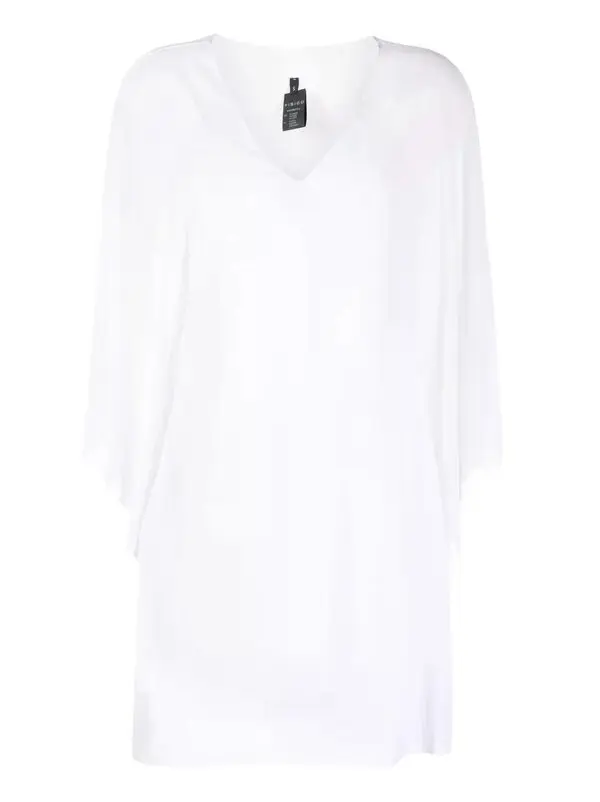 FISICO Semi-sheer V-neck Tunic - White