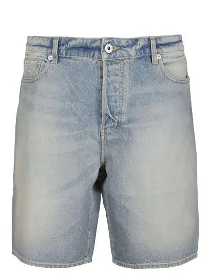 Kenzo Jean Himawari Shorts - Stone Dirty Blue