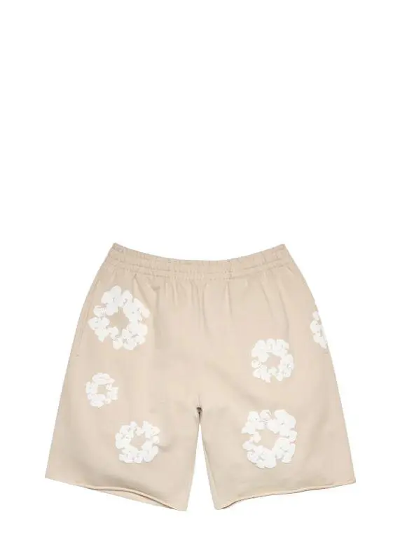 DENIM TEARS Cotton Wreath Sweatshorts - Cream