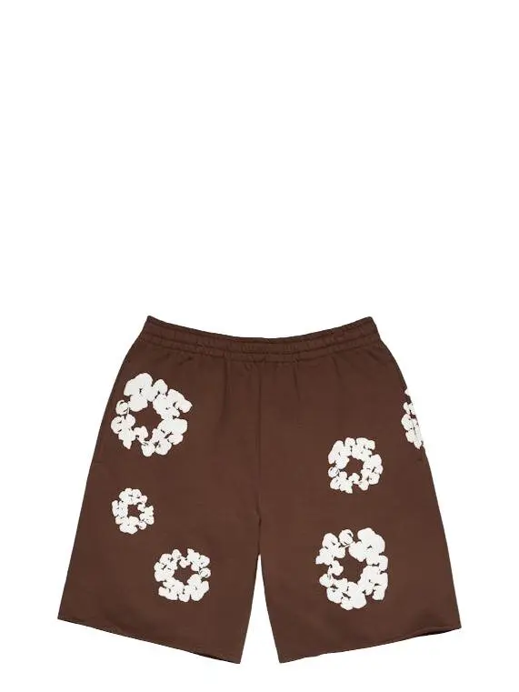 DENIM TEARS Cotton Wreath Sweatshorts - Dark Brown