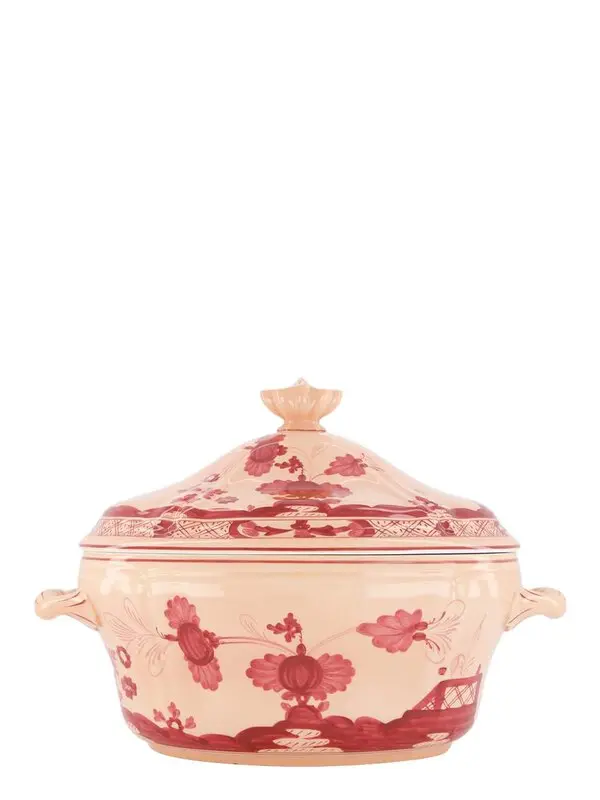 GINORI 1735 Oriente Italiano Oval Tureen With Cover - Red