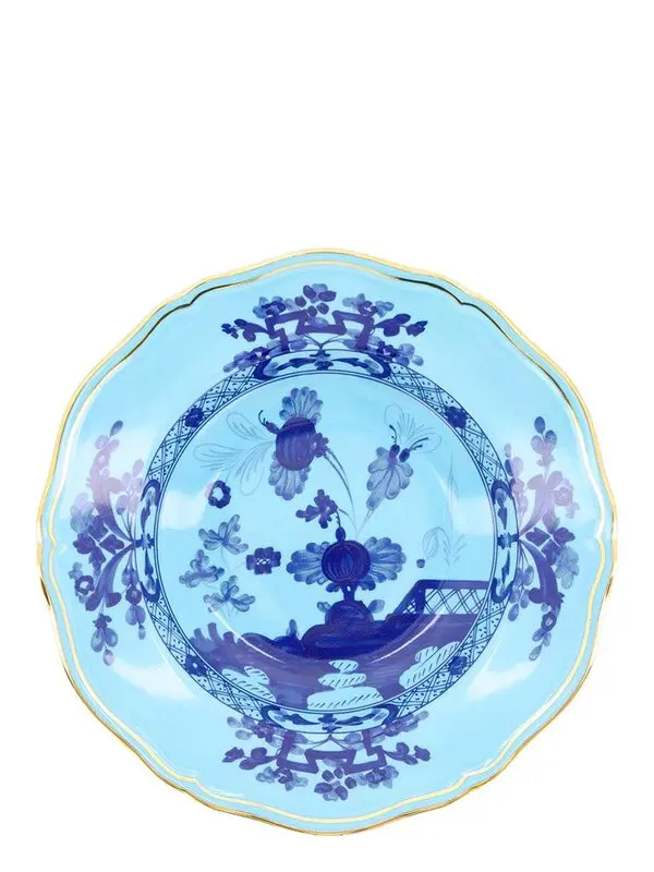 GINORI 1735 Oriente Italiano Iris Soup/pasta Plate - Blue