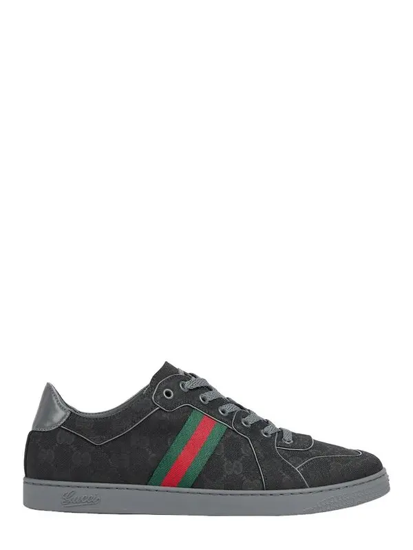 Gucci Stretch Gg Canvas Low-top Sneakers - Black