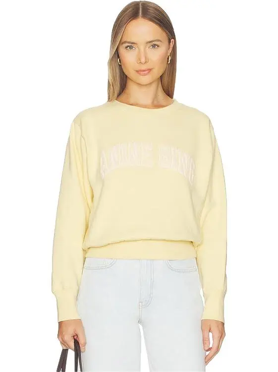 ANINE BING Harry Shrunken Sweatshirt - Butter Yellow