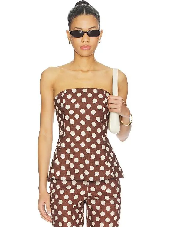 Faithfull The Brand Petro Top - Cioccolato Dot