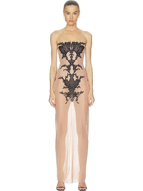 HAELO Wing Lace Corset Dress - Blush