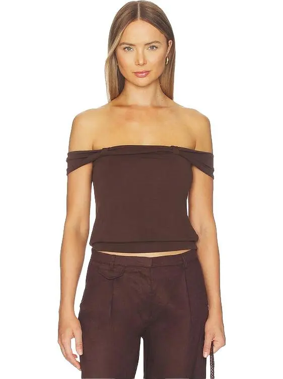 GEEL Wilson Off-shoulder Top - Americano