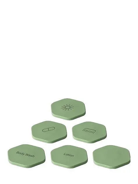 CADENCE Set Of Six Tiles - Eucalyptus