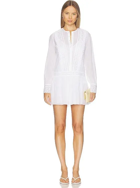 Veronica Beard Marguerite Eyelet Dress - White