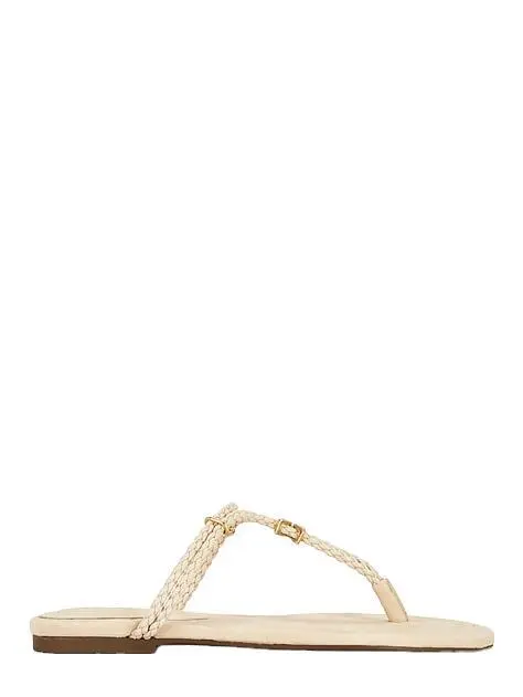 Schutz Cordelia Flat Sandal - Egg Shell