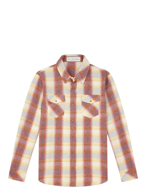 GOD'S TRUE CASHMERE Checked Cashmere Shirt - Red