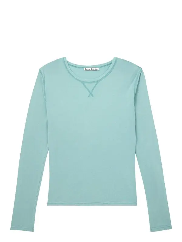 Acne Studios Einso Ribbed Jersey T-shirt - Green