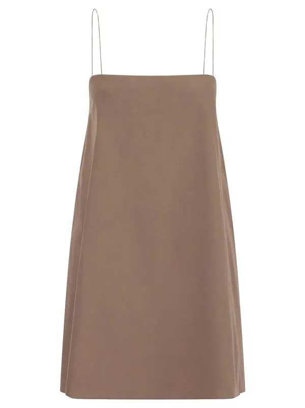 Matteau Organic Cotton-poplin Mini Dress - Brown