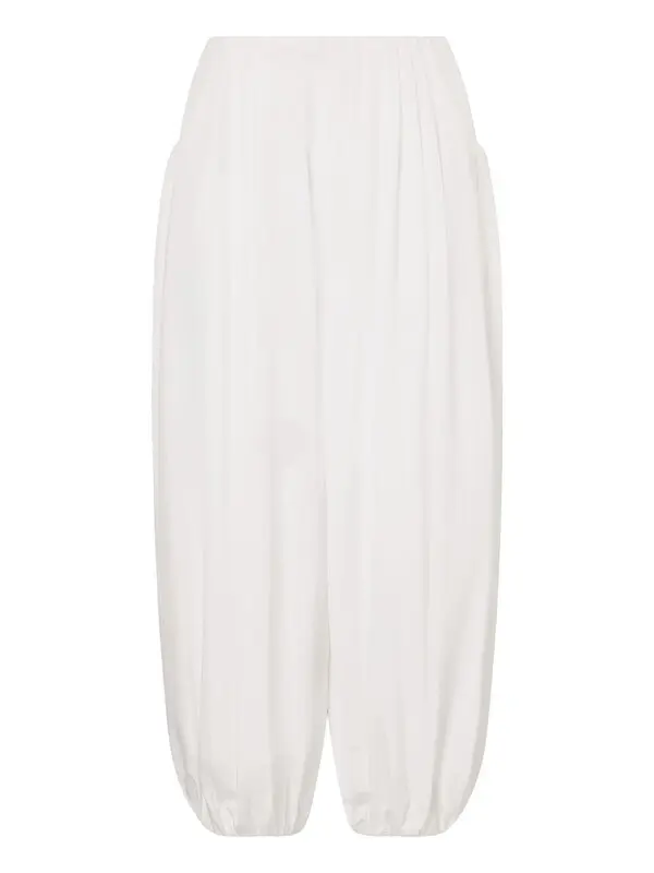 LIBEROWE Arden Pleated Cotton-poplin Tapered Shorts - White