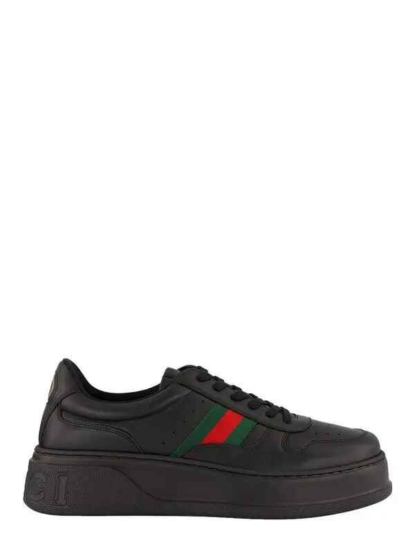 Gucci Leather Chunky Sneakers - Black