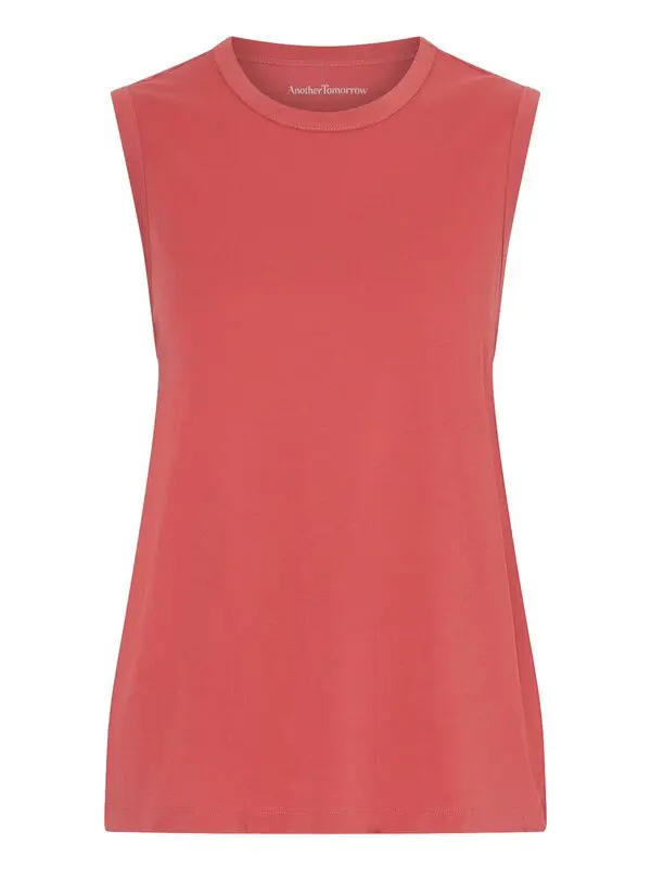 Another Tomorrow Organic Cotton-jersey Tank - Pink