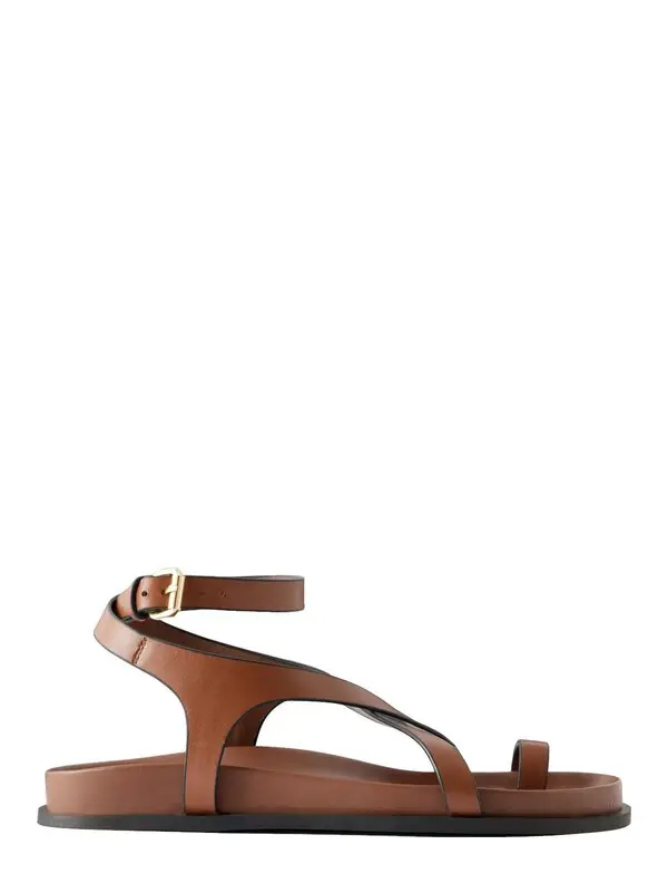 A.emery Jalen Slim Leather Sandals - Brown