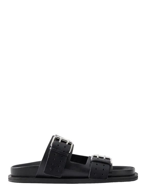 A.emery Leon Leather Sandals - Black