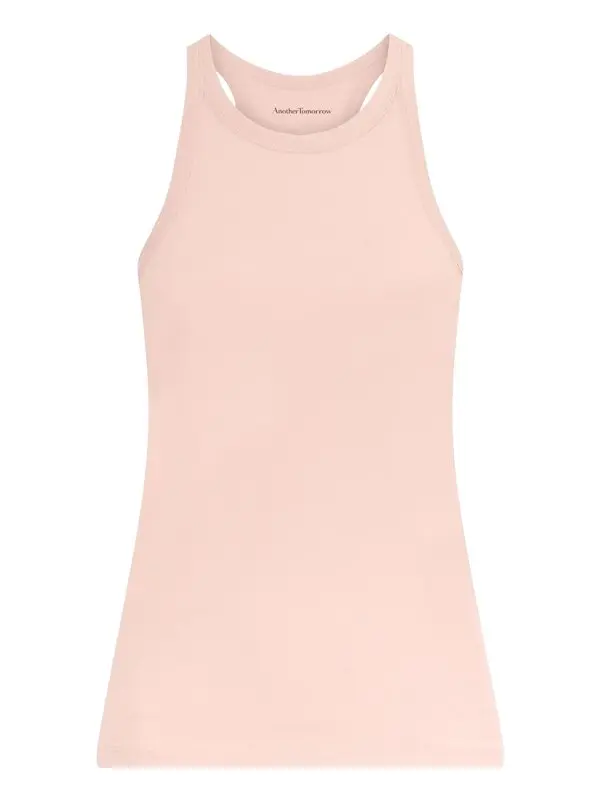 Another Tomorrow Racerback Jersey Tank - Pink