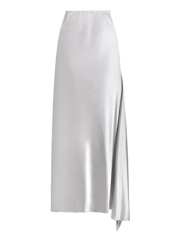 ALL THREE Alex Silk Maxi Skirt - Light Grey