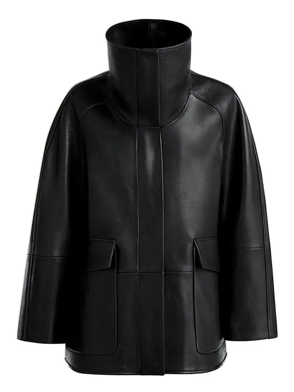 Nour Hammour Ansel Leather Jacket - Black