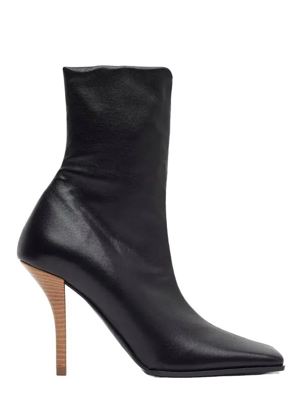 Alaïa 90 Leather Ankle Boots - Black