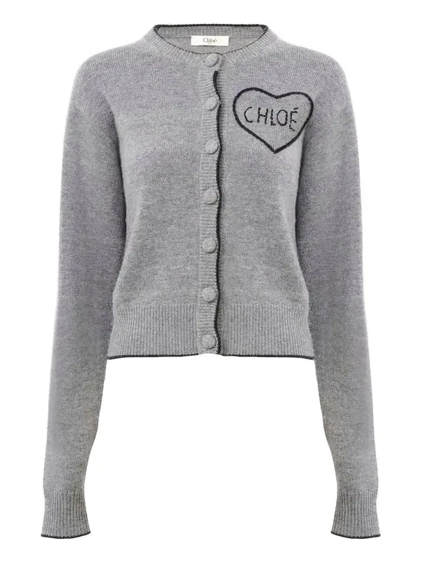 Chloé Divine Knitted Cardigan - Grey